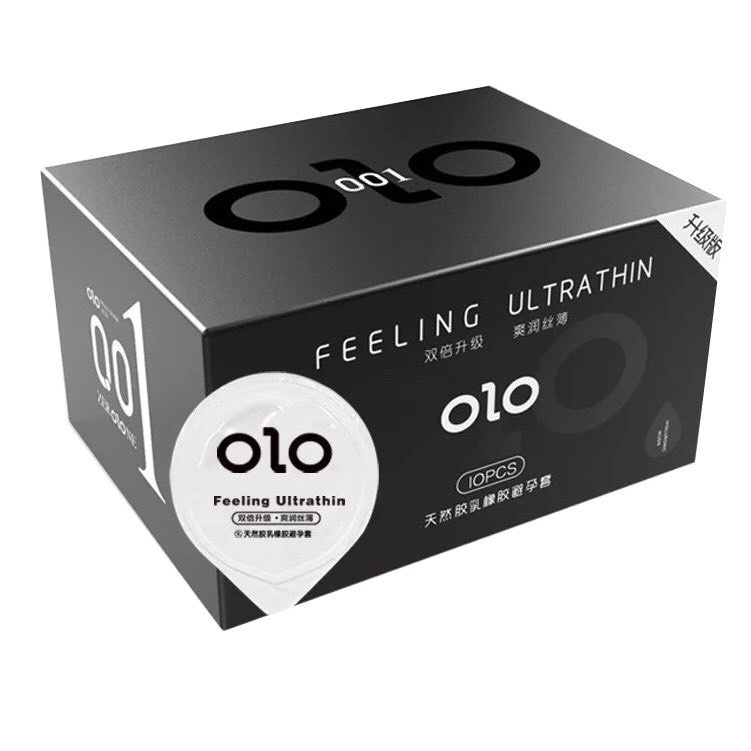 Bao cao su OZO đen siêu mỏng, nhiều gel, hương vani hộp 10c bcs (OLO 001) | Shopee Việt Nam