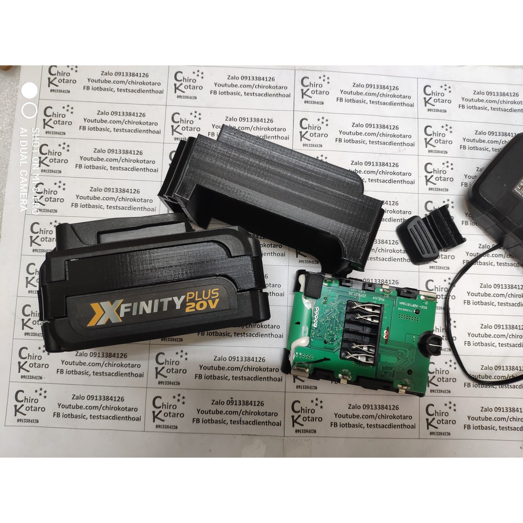 [DIY] Miếng chèn tăng chiều cao pin WorkZone Xfinity 20V lên thêm 1,2 ...