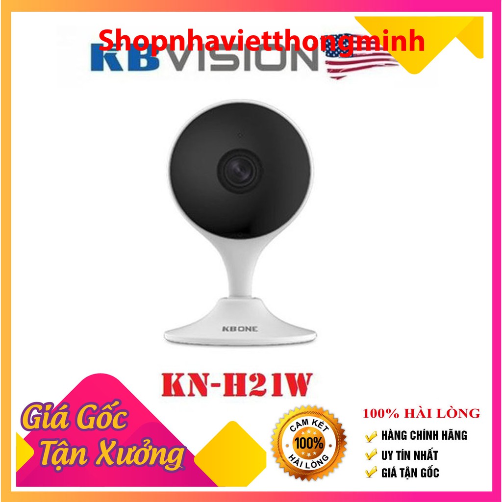 Camera IP Wifi 2.0MP Full HD KBONE KN-H21W-D, Xoay 360, Theo dõi chuyển ...