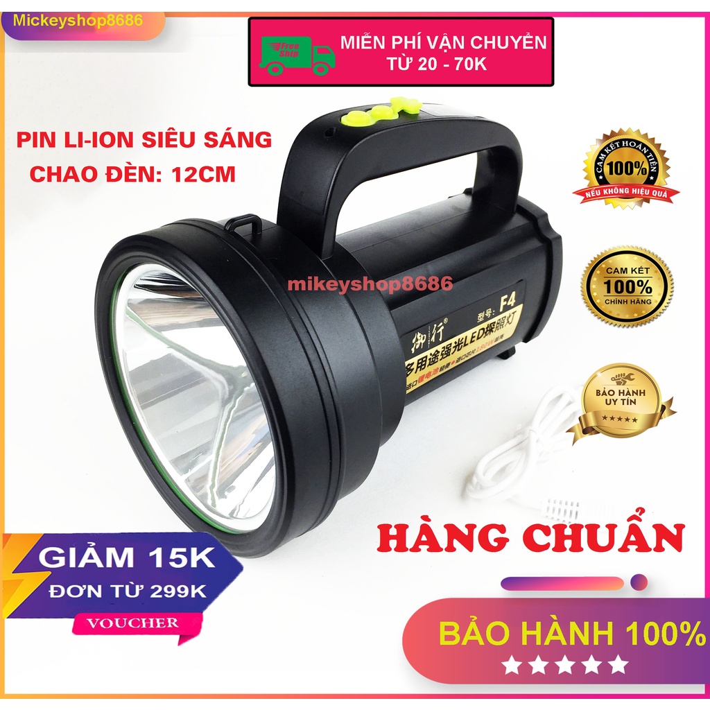 Đèn pin cầm tay siêu sáng YUXING F4 LED 180W chiếu xa chống nước sạc ...