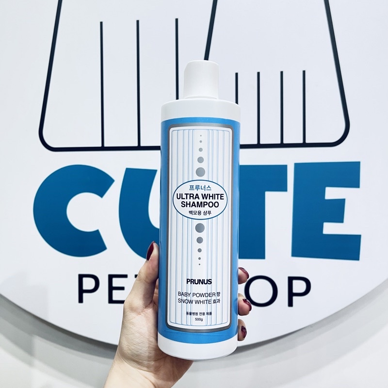 Sữa tắm siêu trắng cho chó lông trắng Prunus Ultra White Shampoo ...