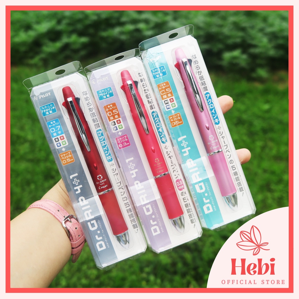 Bút quà tặng 20/11 - Bút Nhật bút Pilot Dr.Grip 4+1 (4 màu bút bi & 1 bút chì kim) bút đẹp hebi ...