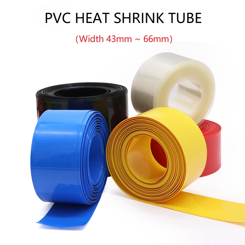 10M PVC Heat Shrink Tube Chiều rộng 43mm 45mm 50mm 55mm 60mm 66mm Ống ...