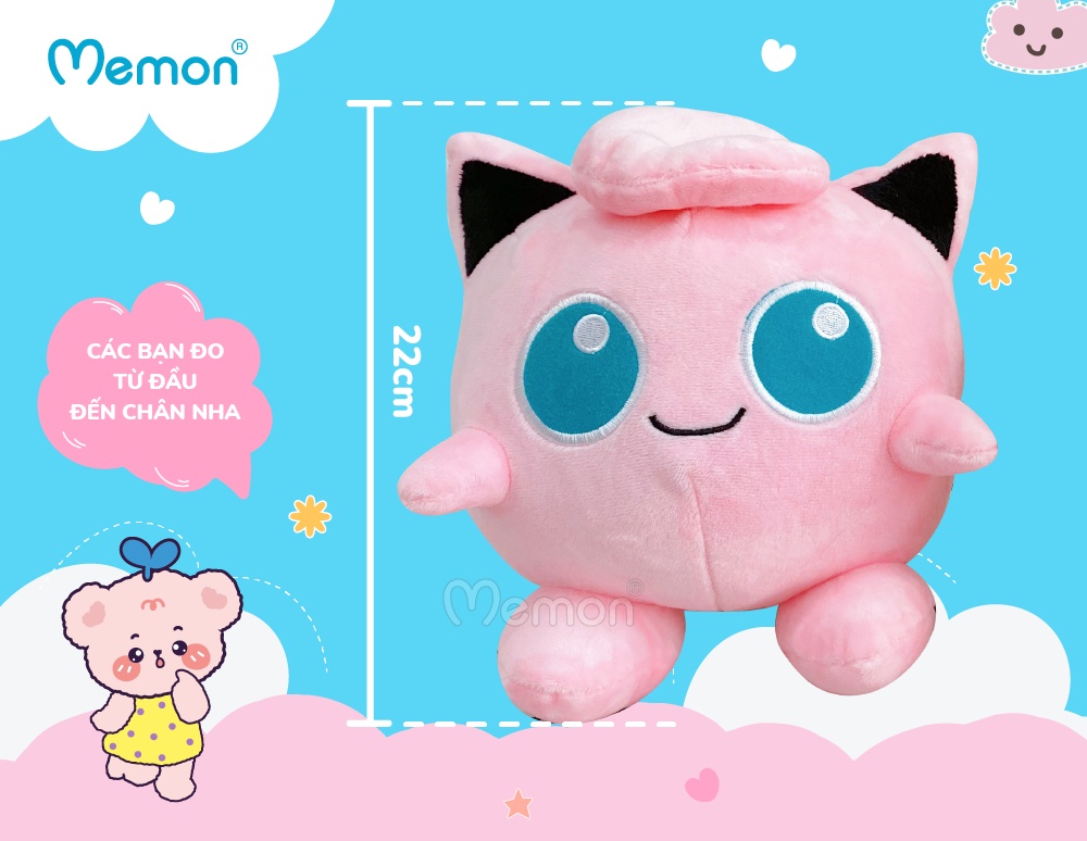 Gấu Bông Purin Hồng Pokemon Cấp Memon | Shopee Việt Nam