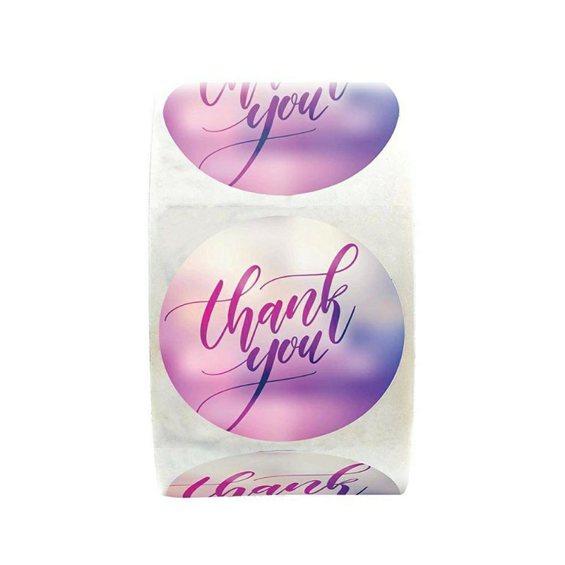 tem nhãn thank you tím xanh 2.5cm | Shopee Việt Nam