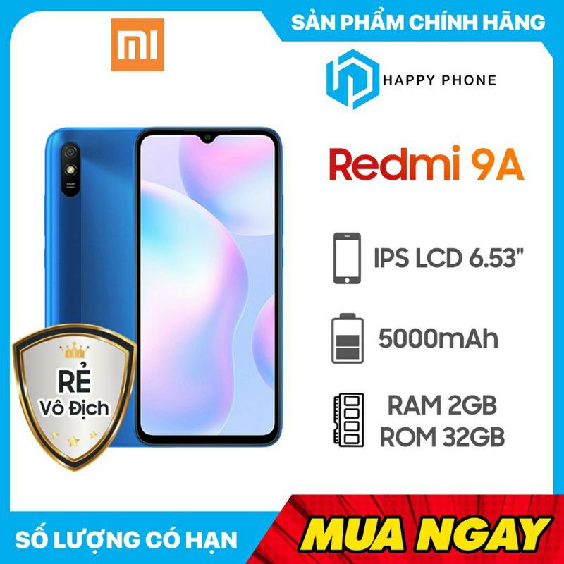 [Rẻ Vô Địch] Điện thoại Xiaomi Redmi 9A mới 100% nguyên seal pin 5000ma ...