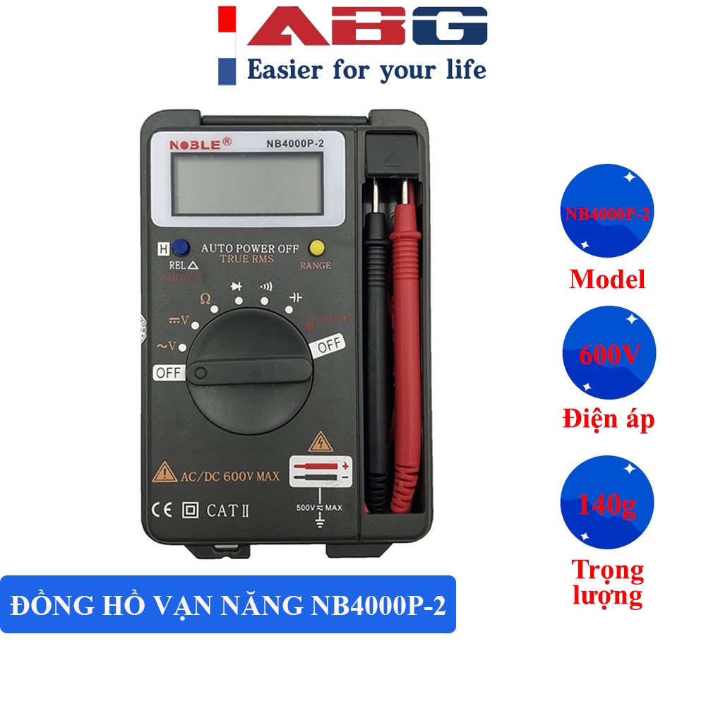 Đồng Hồ Đo Vạn Năng Kỹ Thuật Số ABG Noble NB 4000P-2 | Shopee Việt Nam