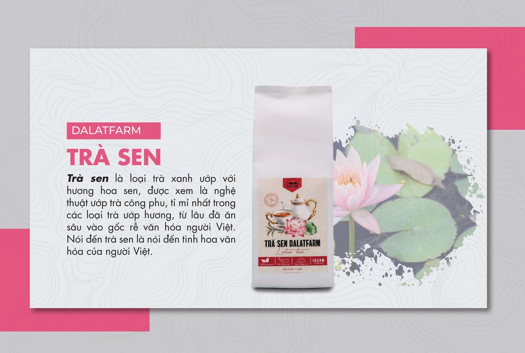 Trà Sen (Lotus Tea) Dalat Farm - Túi thiếc 110Gr | Shopee Việt Nam
