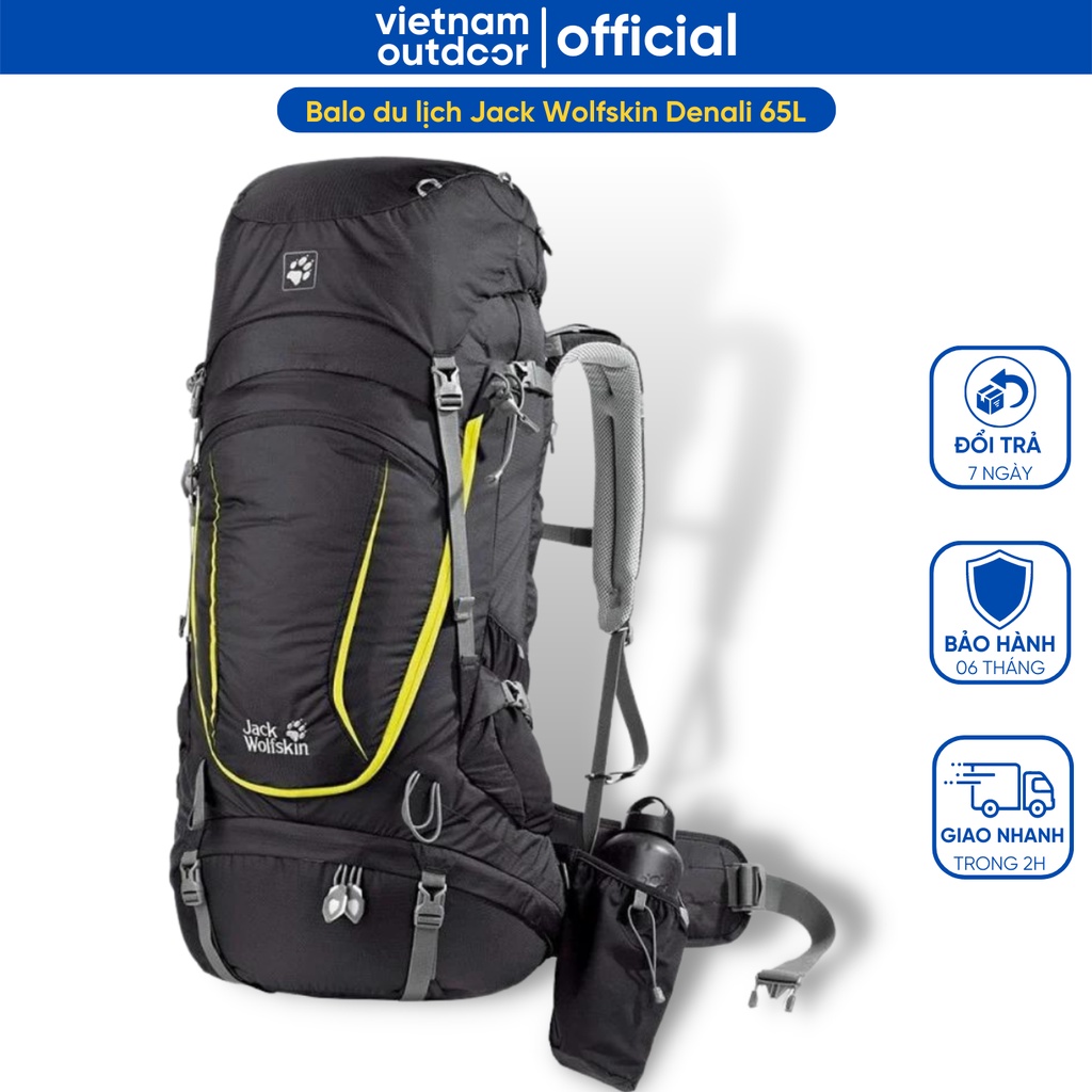 Balo du lịch balo leo núi Jack Wolfskin Denali 65 Backpack Trekking nam nữ phượt có trợ lực ...