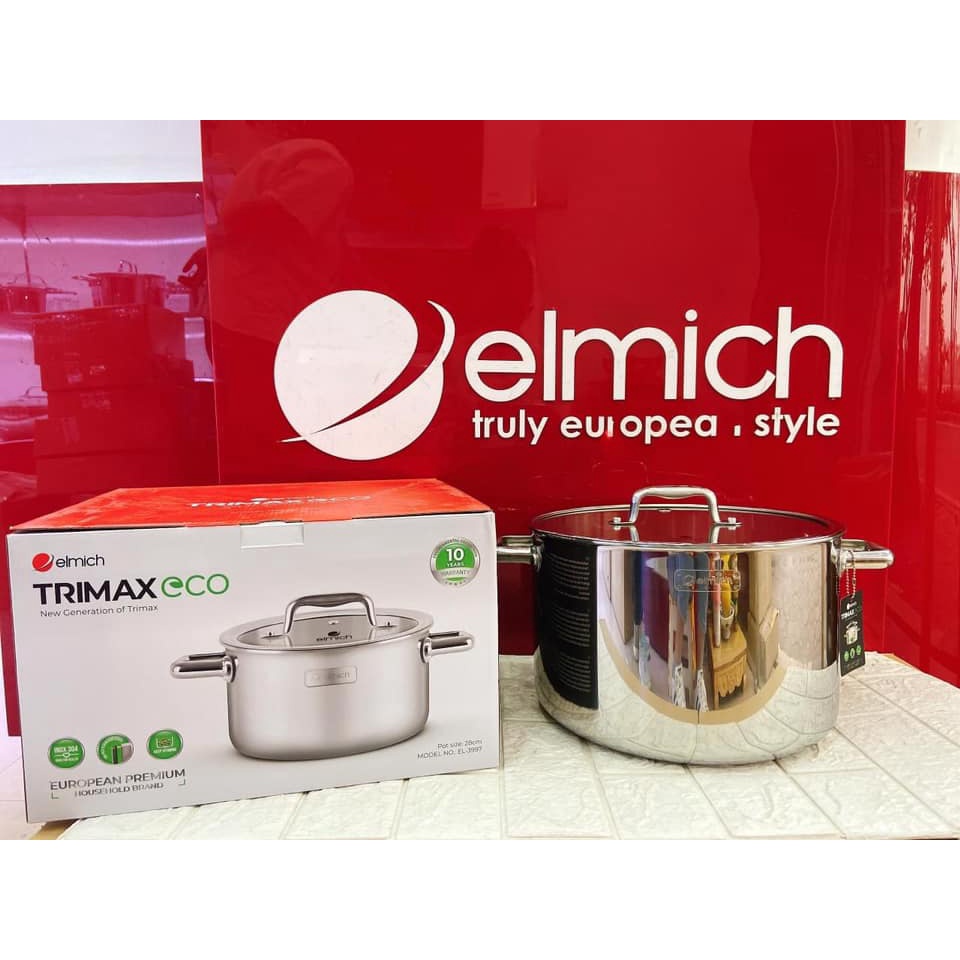 Nồi luộc gà Elmich Trimax 3 cao cấp đúc liền nguyên khối đẹp xuất sắc ...