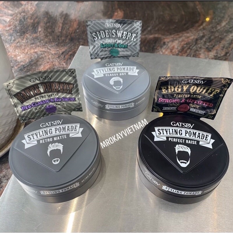 Sáp Gatsby Pomade tạo kiểu tóc nam gốc nước 75g | Shopee Việt Nam