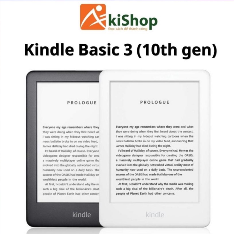 Máy đọc sách Kindle Basic 10th 8GB cao cấp chính hãng Akishop | Shopee ...