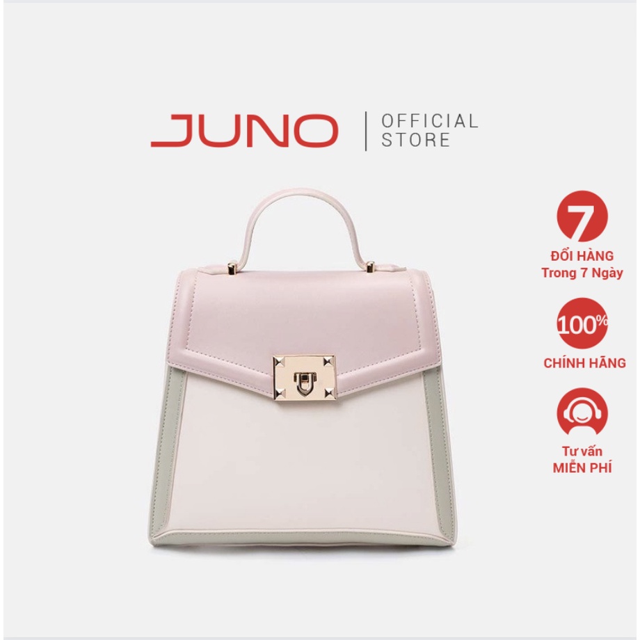 Balo Nữ Thời Trang JUNO Da Trơn Hình Thang Khoá Trang Trí BL121 ...