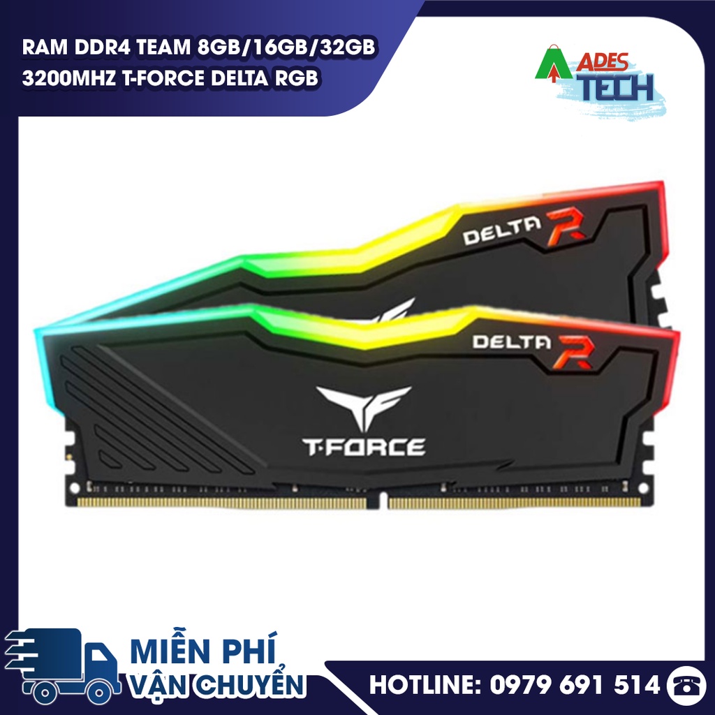 [HÀNG CHÍNH HÃNG] Ram DDR4 Team 8GB/16GB/32GB 3200MHz TFORCE Delta RGB ...