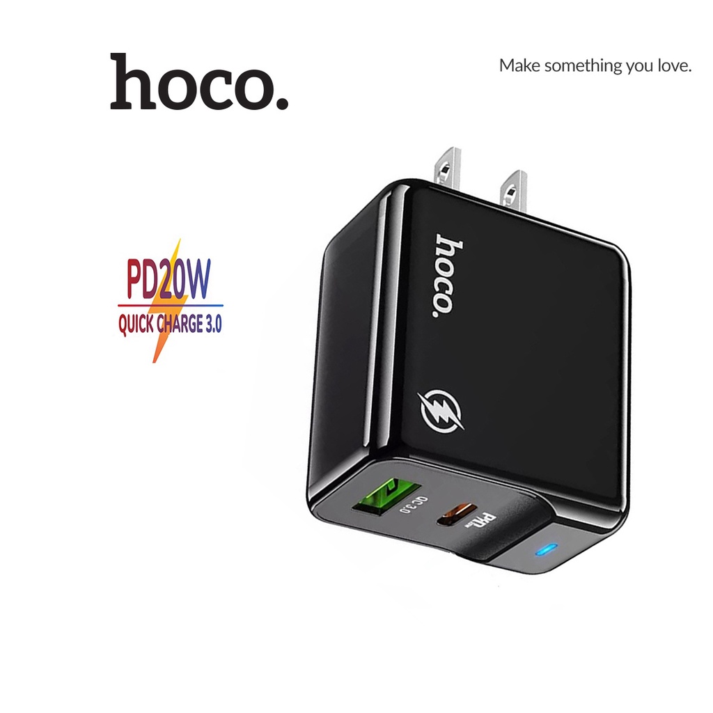 Củ sạc Hoco HK27 sạc nhanh PD20W , QC3.0 chân dẹt cổng USB và Type-C ...