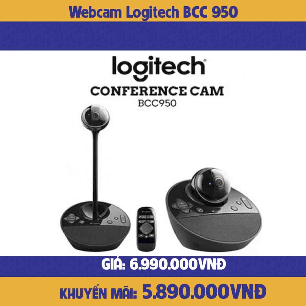 Webcam máy tính Logitech BCC 950 mới 100% | Shopee Việt Nam