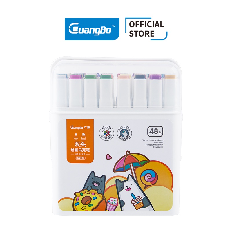 Bút màu marker thân lớn GuangBo 5 cỡ màu 12-24-36-48-60 màu GUBH02220-24 | Shopee Việt Nam
