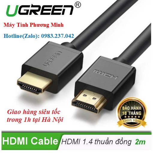 Cáp HDMI 2m Ugreen 10107_Hàng chính hãng bảo hành 18 tháng | Shopee ...