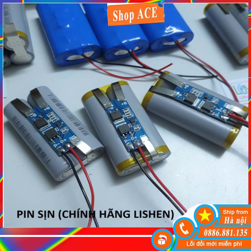 Khối pin 2S 2600mAH. (7,2V Cạn - 8,4V Đầy). Được đóng từ 2 cell pin ...