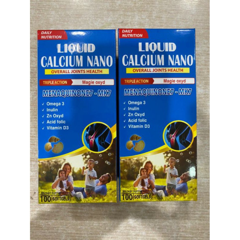 Liquid calcium nano phòng ngừa loãng xương hộp 100v | Shopee Việt Nam