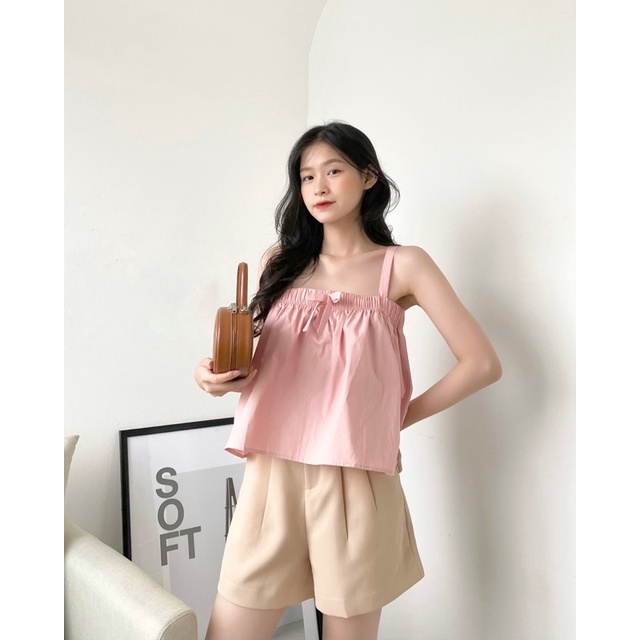 YU CHERRY | Áo babydoll nữ nơ nhỏ trước ngực Bowy Top YA380 | Shopee Việt Nam