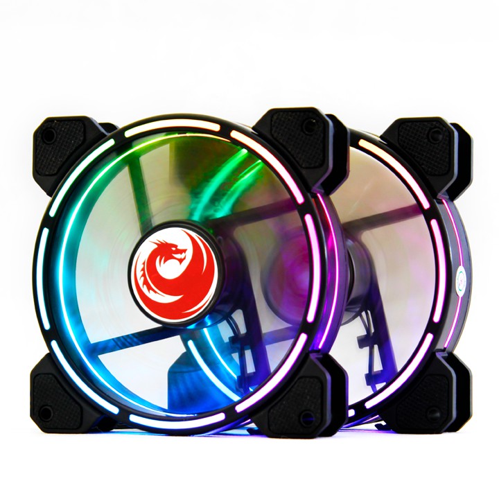 M20 Bộ Quạt Tản Nhiệt 3 Fan Case Red Dragon Led RGB V9 - tặng kèm Bộ ...