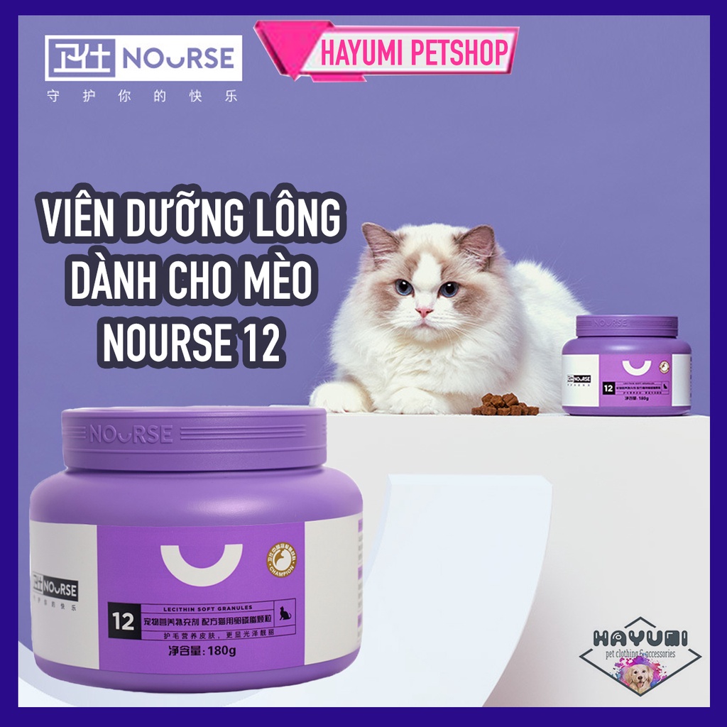 [1 VIÊN] NOURSE 12 - VIÊN DƯỠNG LÔNG DÀNH CHO MÈO - HAYUMI PETSHOP ...