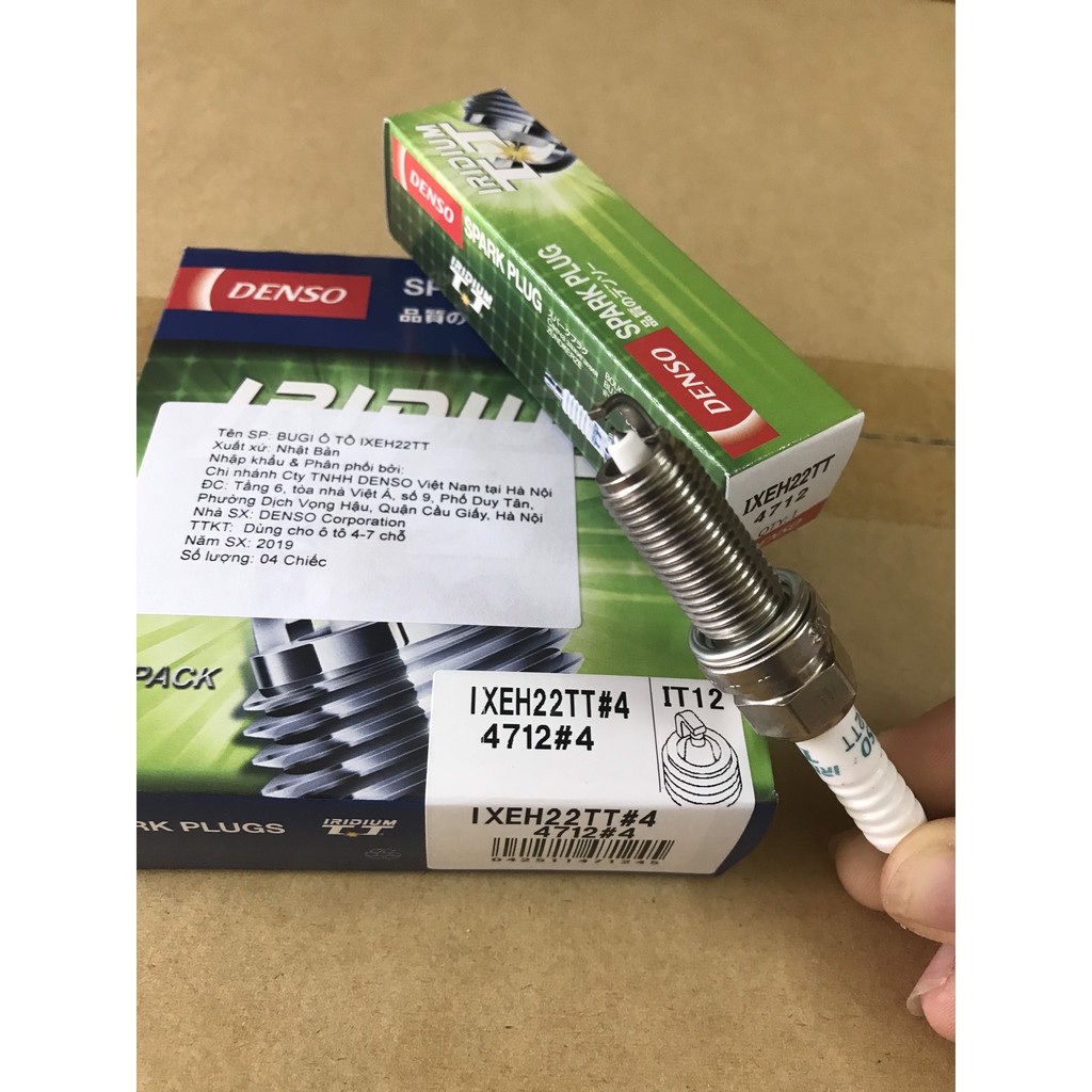 Bugi Iridium Denso IXEH22TT/4712 cao cấp cho Vios đời cao, Mazda 2 ...