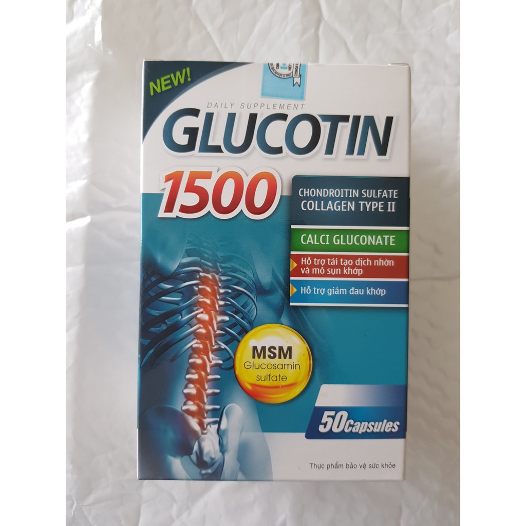 Glucotin 1500 - hGulucosamin 1500, Giảm đau, Chống viêm, Tái tạo dịch ...