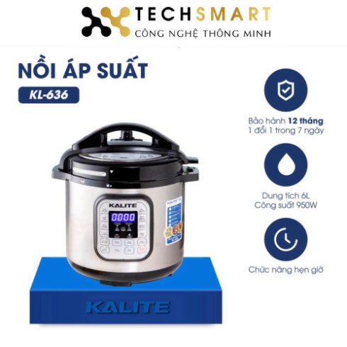 Nồi áp suất điện đa năng Kalite KL636, dung tích 6L, 950W có chức năng hẹn giờ - TechSmart ...