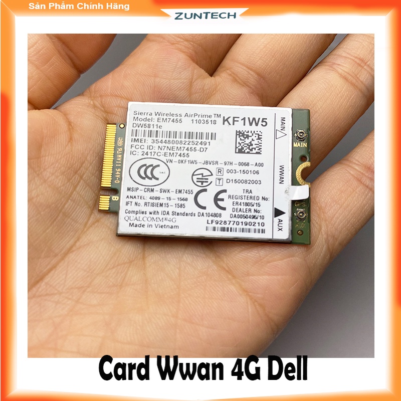 Card WWAN 4G Dell E7455 Series DW5811E dùng cho Laptop Dell Precision ...