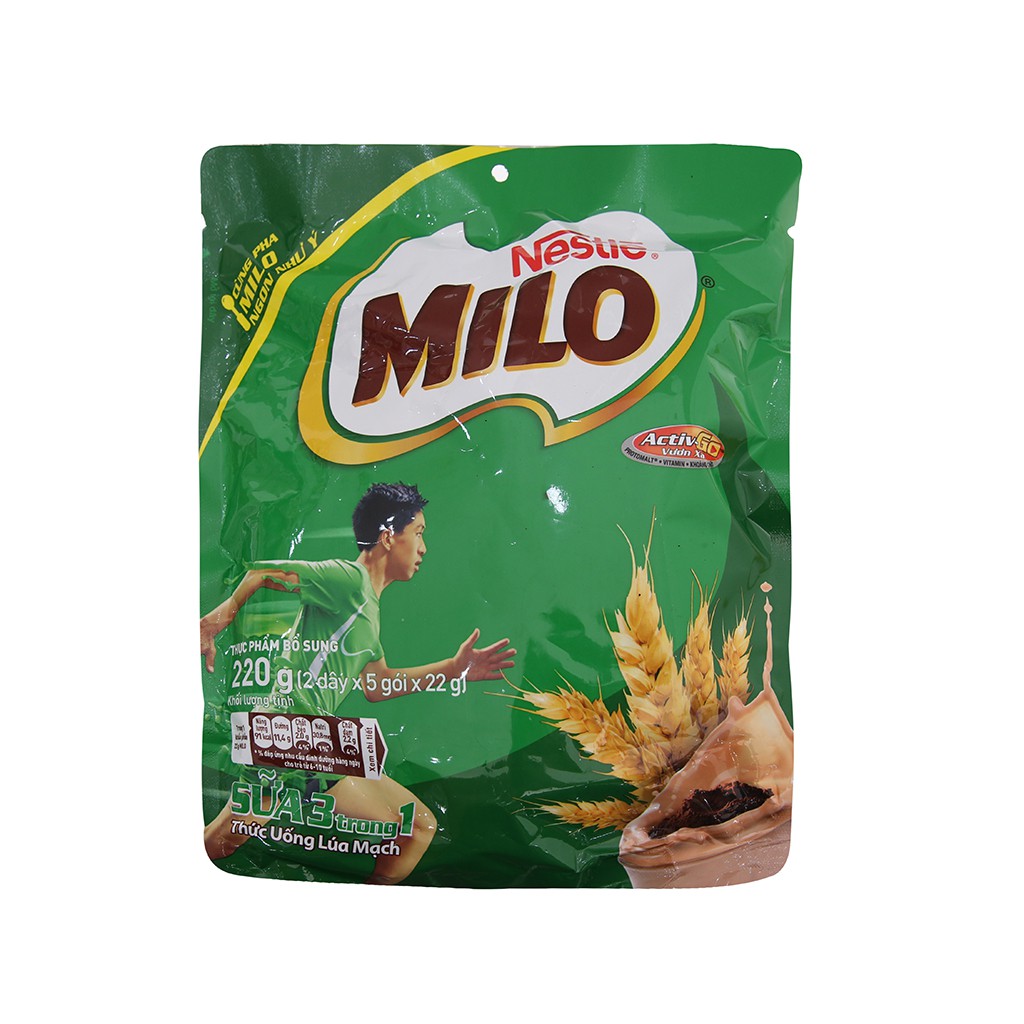Bột thức uống lúa mạch Milo Active Go túi 220g | Shopee Việt Nam