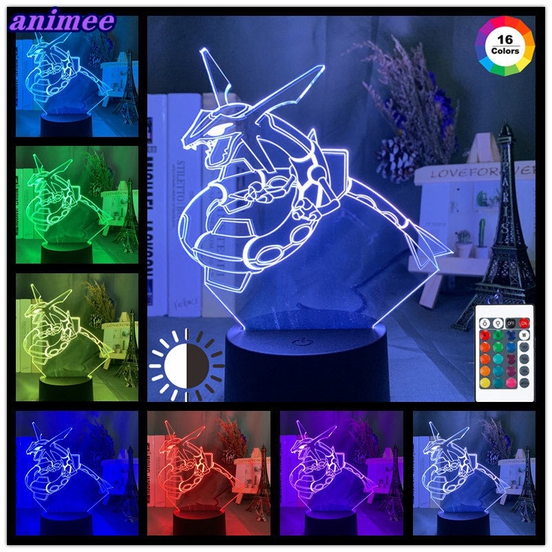 Rayquaza Hình Đèn Ngủ LED Đổi Màu Từ Xa Đèn Cảm Ứng Trẻ Em Trang Trí ...
