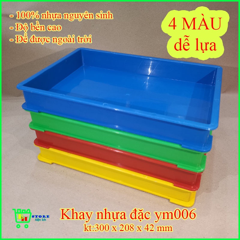 Khay nhựa đặc đa năng, khay nhựa xếp chồng YM006 KT: 300x208x42mm | Shopee Việt Nam
