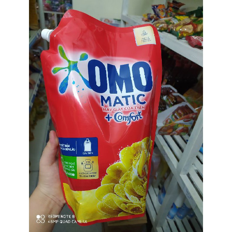 (TÚI 1,8KG CỬA TRÊN) Nước Giặt Omo Matic Comfort Tinh Dầu Thơm Túi 1 ...