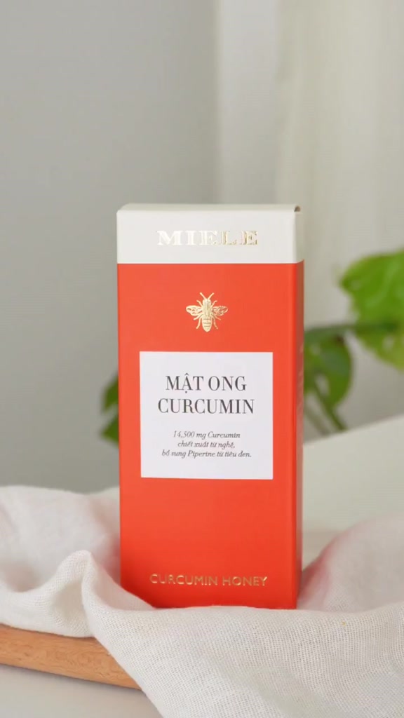 Mật Ong Curcumin Miele (Hộp Stick Tiện Lợi 15 gói x 15g, Hũ 250g, 400g ...