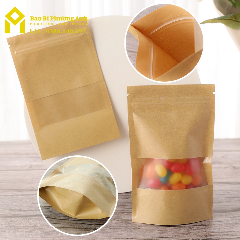 [SIÊU RẺ] Combo 10 Chiếc Túi Zip Giấy Kraft Nâu 18x26_Bao Bì Phương Anh ...