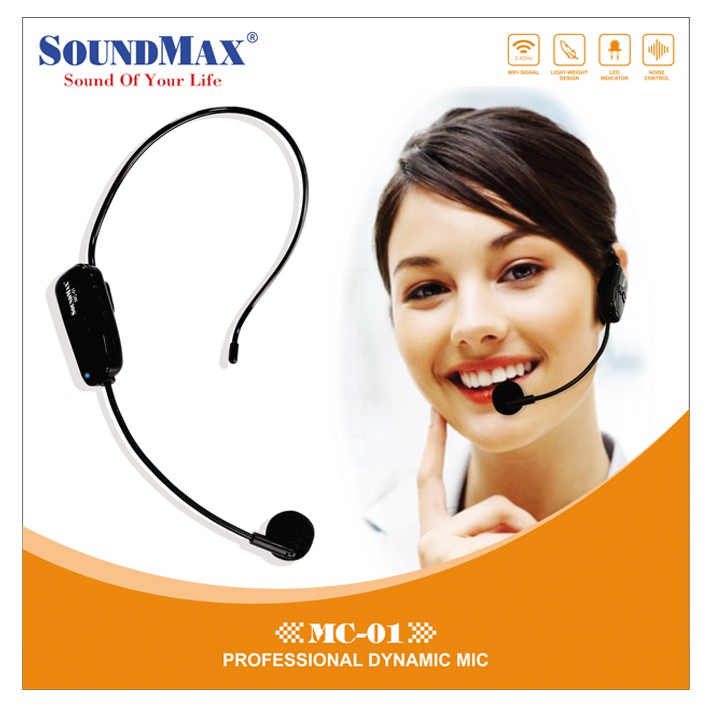 Micro không dây SoundMax MC-01 (MC01) khoảng cách 80m (không bị trùng sóng) - Hàng chính hãng ...