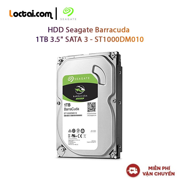 Ổ cứng HDD Seagate Barracuda 1TB 3.5" SATA 3 - ST1000DM010 - Hàng chính hãng new 100% | Shopee ...