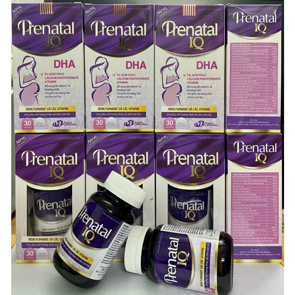 BỔ BẦU PRENATAL IQ DHA. BỔ SUNG SẮT, VITAMIN VÀ KHOÁNG CHẤT CHO PHỤ NỮ ...