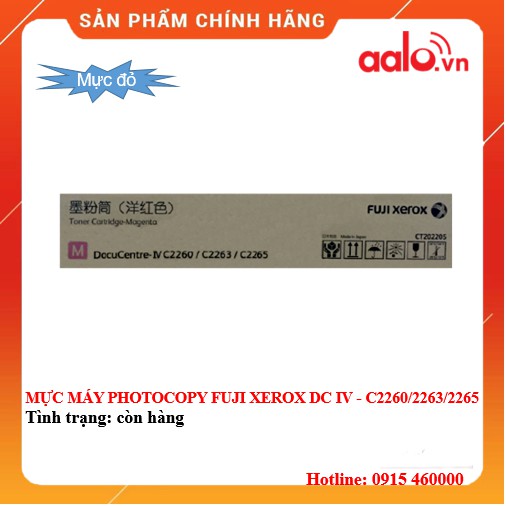 MỰC MÁY PHOTOCOPY FUJI XEROX DC IV C2260/2263/2265 ( ĐỎ ) AALO.VN ...