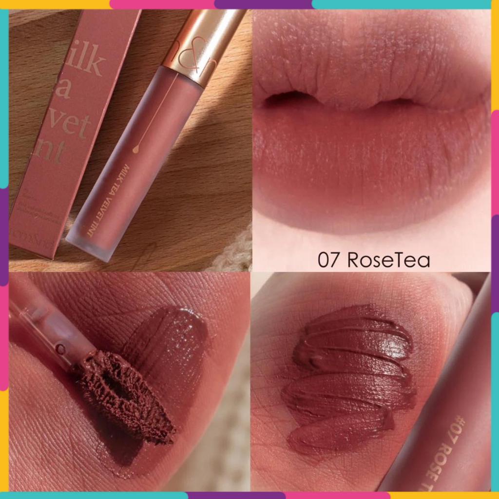 Son Kem Lì Romand Milk Tea Velvet Tint 4 4g Mịn Mượt Như Nhung Màu 07