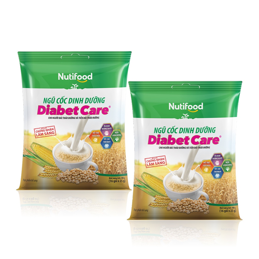 Combo 2 Ngũ cốc dinh dưỡng Nutifood DiabetCare (16gx25g)/hộp | Shopee ...