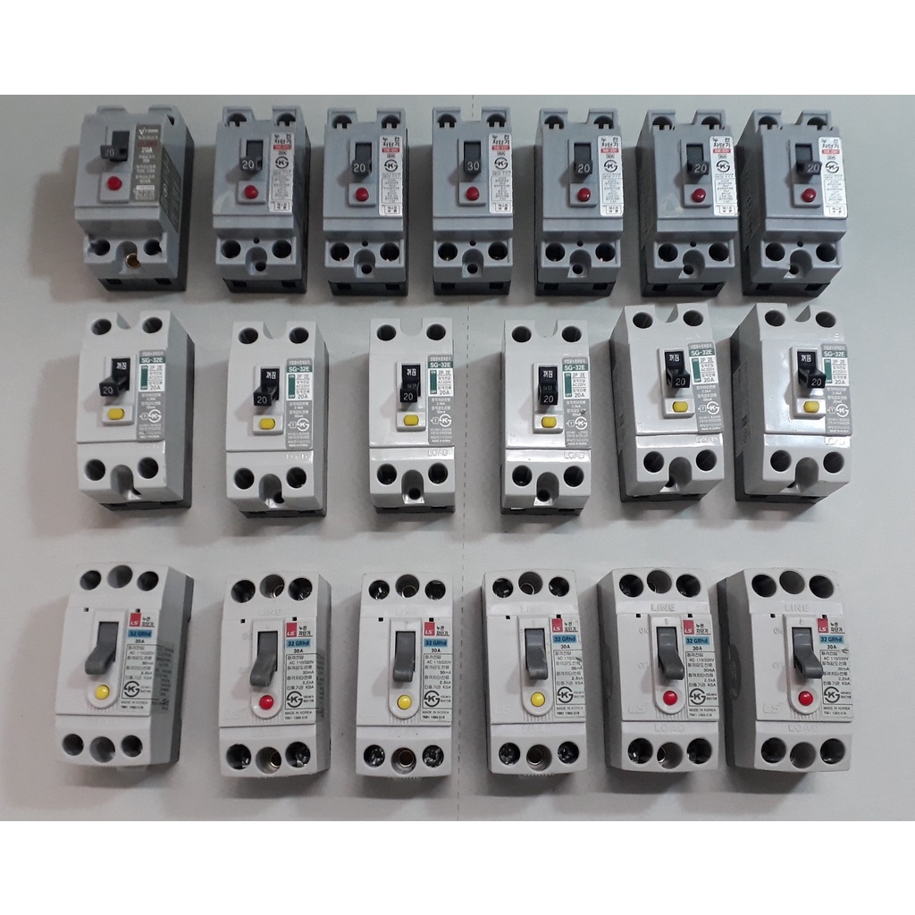 Aptomat (CB) chống giật nội địa Hàn Quốc 15A-20A-30A. Dòng rò 15mA/30mA ...