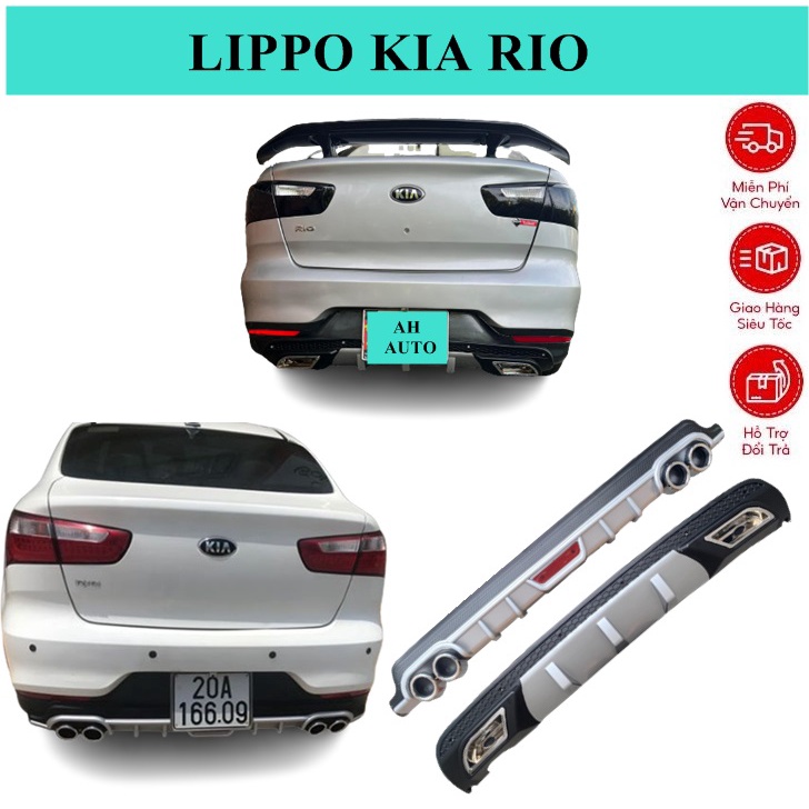 Lippo, Lip Chia Pô,Ốp Cản Sau Cho xe Kia Rio Hàng Cao Cấp Loại 1 ...
