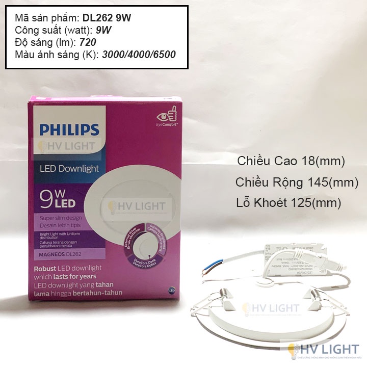 Đèn âm trần PHILIPS LED DL262 siêu mỏng - HÀNG CHÍNH HÃNG ( phù hợp với ...