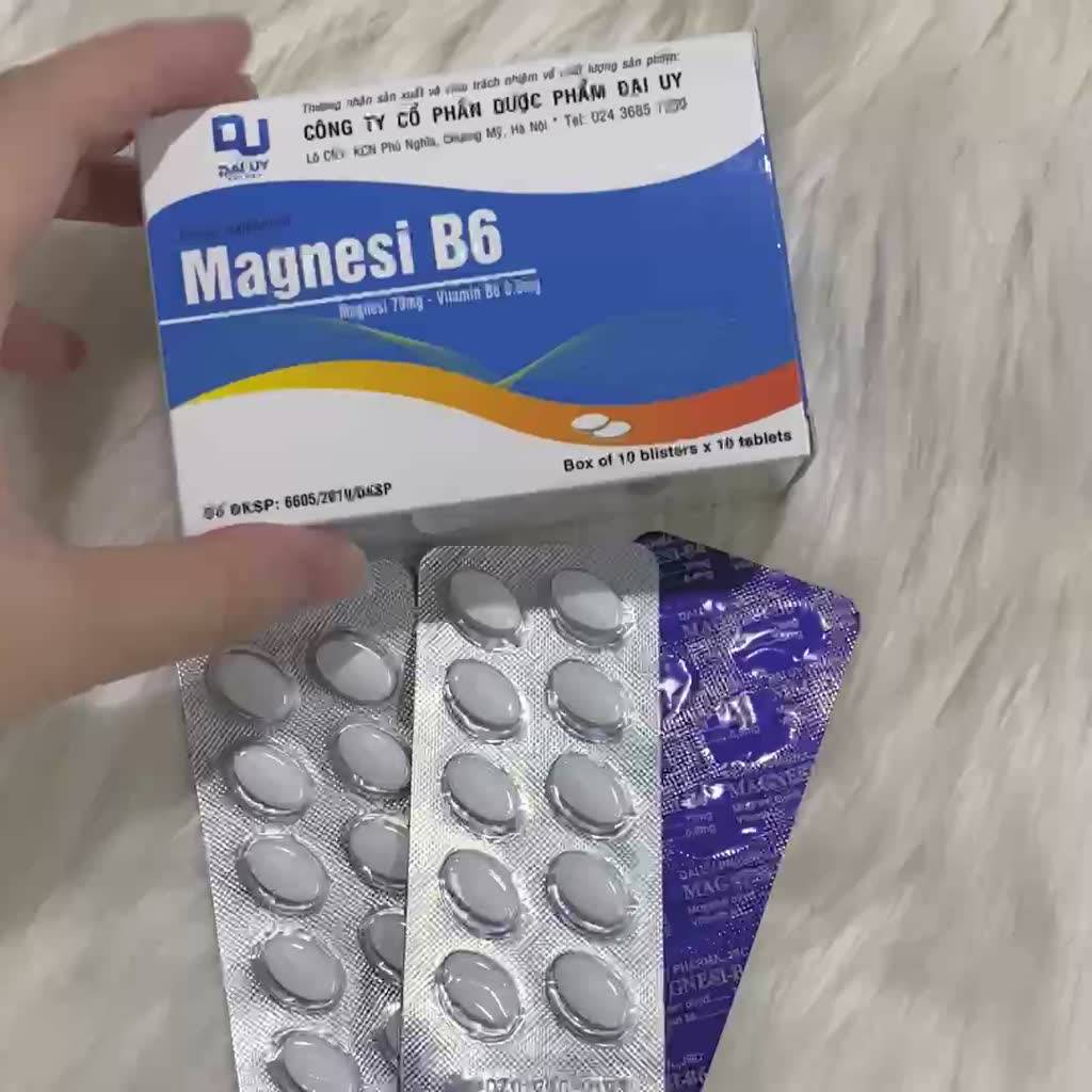 Magnesi B6 hộp 100 viên - Bổ sung magie và vitamin B6 cho cơ thể ...