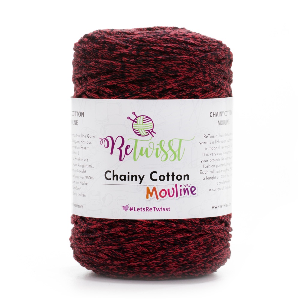 Cuộn len sợi dệt cotton tái chế Retwisst Recycled Chainy Cotton Mouline ...