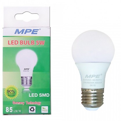 Bóng Led Bulb 5W MPE - Trắng | Shopee Việt Nam