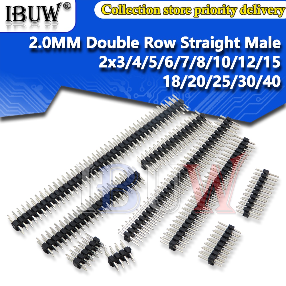 Set 10 Đầu Nối Dây Điện Hai Hàng 2.0MM 2MM 2X3 / 4 / 5 / 6 / 8 / 10 / 40 PIN 3p / 4p / 6p / 8p ...